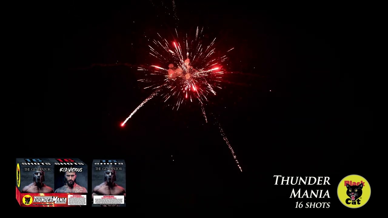Thunder Mania - Black Cat Fireworks - YouTube