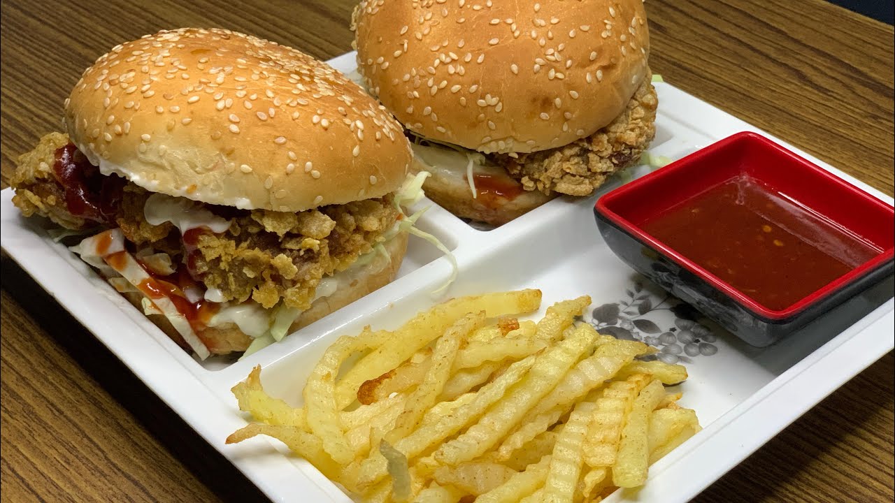 Zinger Burger Recipe | KFC Style Burger | Taste of Crunch and Crisp ...