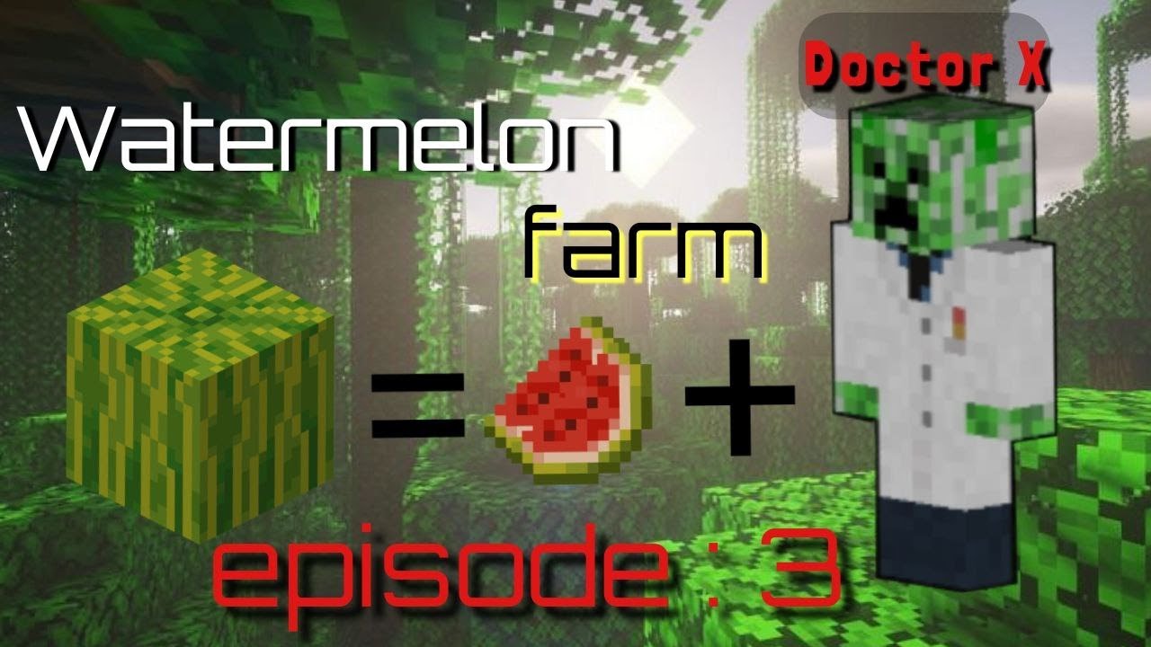 Surviving on the beach in Minecraft : biggest watermelon farm S1EP3 ...