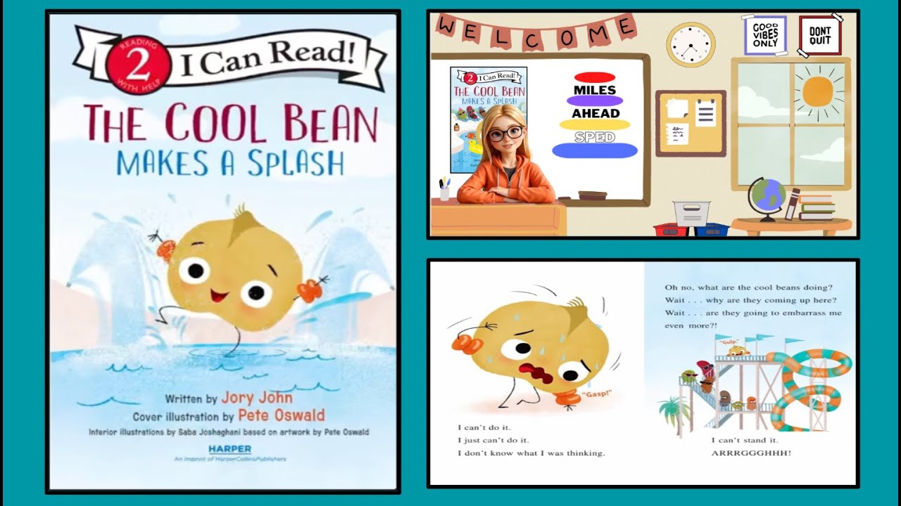 THE COOL BEAN MAKES A SPLASH (Kids Read Aloud with Sounds), I Can Read ...