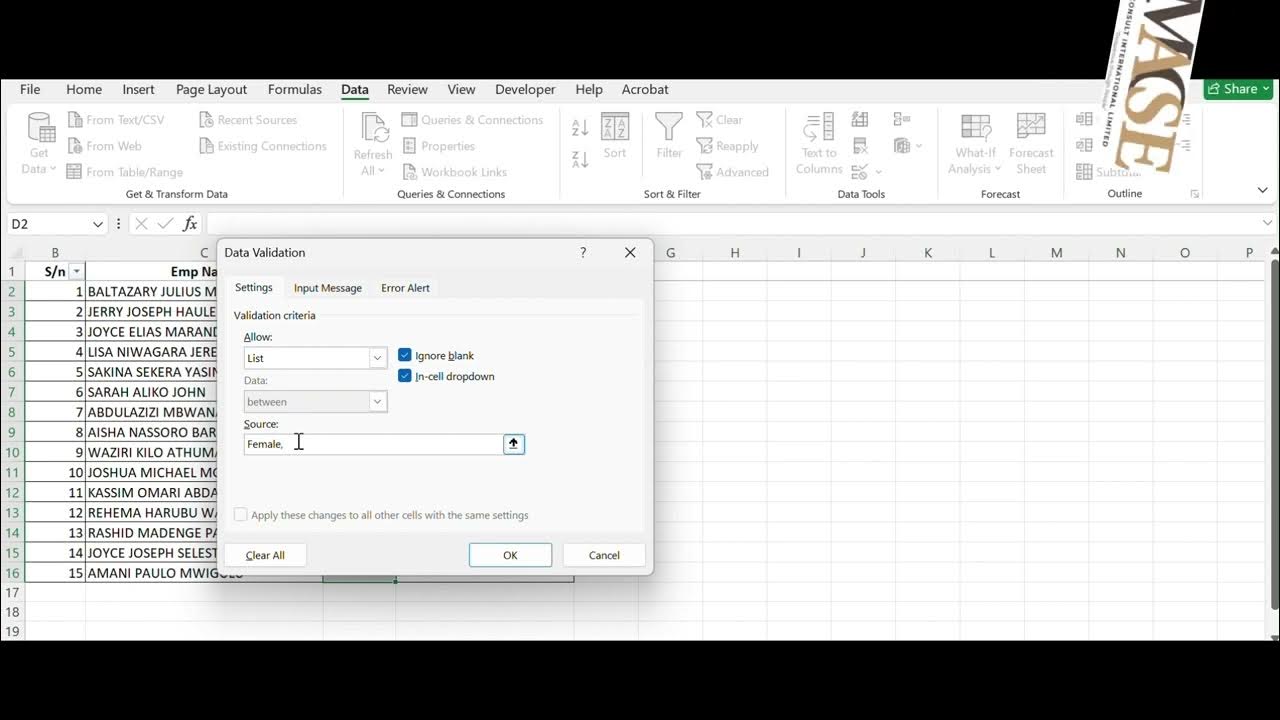 Excel Data Validation Made Easy: Create Drop-Downs & Control Inputs - YouTube