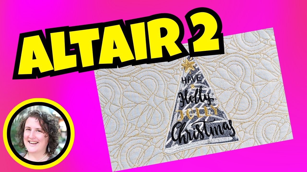 Altair 2 embroidery machine tutorial step-by-step Project : Christmas Placemat - YouTube