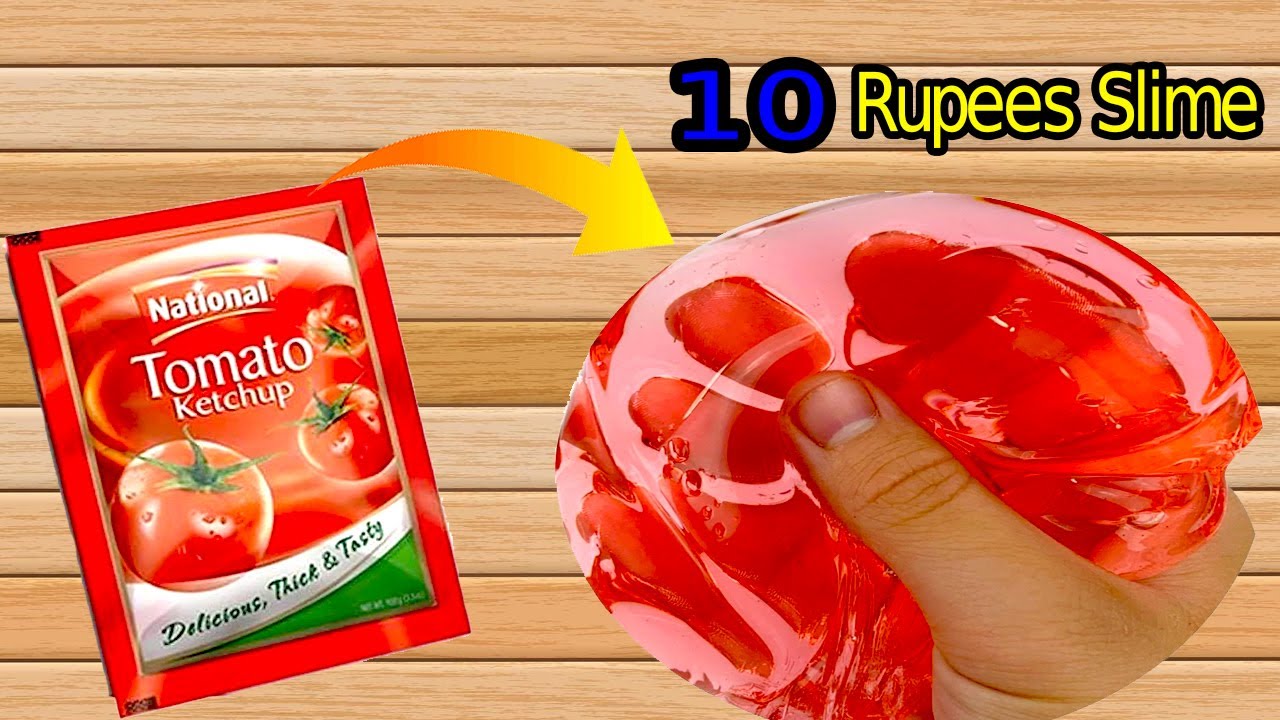 How to make Slime with Tomato Ketchup | Making Slime at home without ...