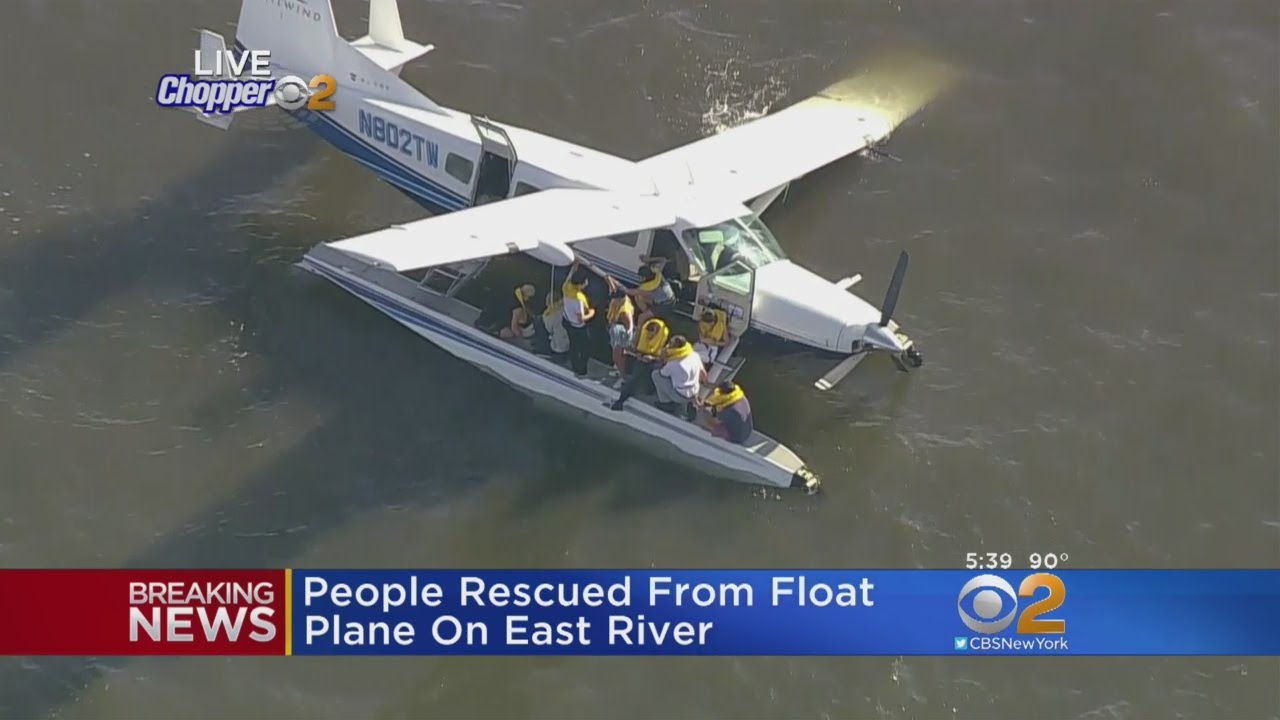 Chopper 2 Over East River Seaplane Rescue - YouTube