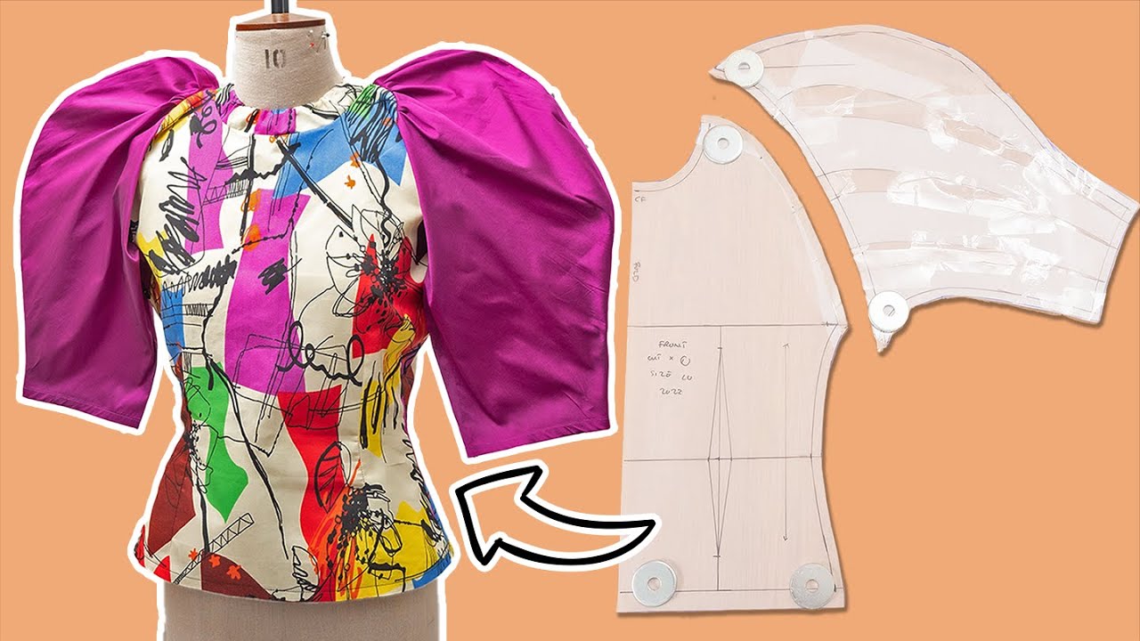 Round PUFF SLEEVE Bodice Pattern Tutorial | Detailed Pattern + Sewing Tutorial | Kim Dave - YouTube