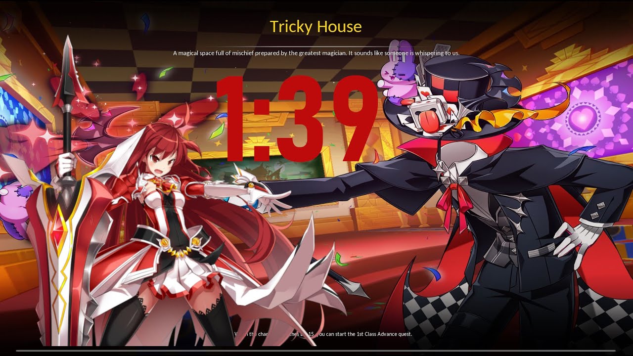 [Elsword NA/엘소드] Empire Sword 17-2 Tricky House Solo (1:39) (No Fighter Potion) (Pre Tirnog Nerf ...