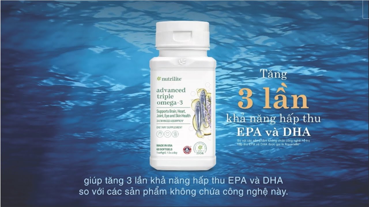 RA MẮT NUTRILITE ADVANCED TRIPLE OMEGA 3 CÔNG NGHỆ AQUACELLE TĂNG KHẢ ...