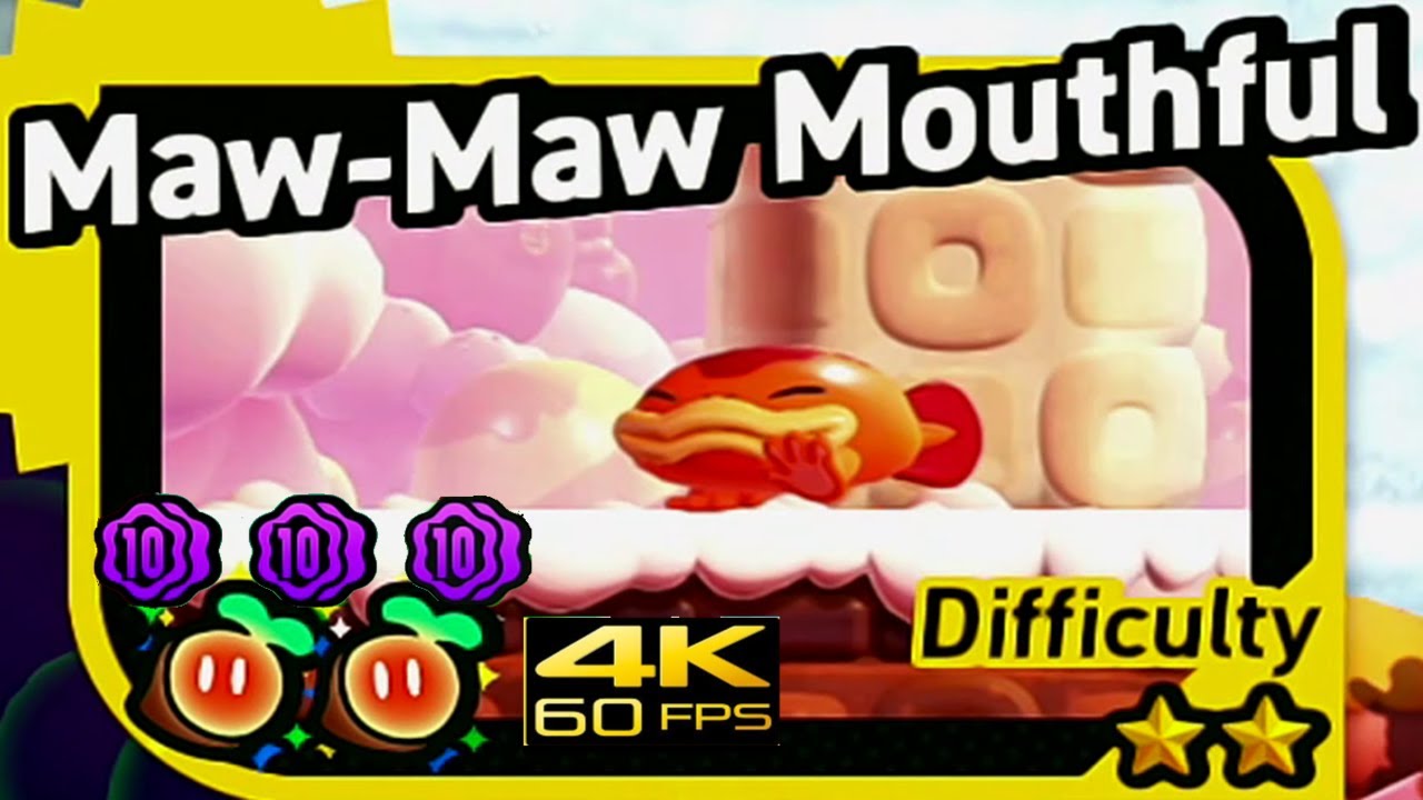 Super Mario Bros. Wonder Gameplay - Maw Maw Mouthful [4K 60FPS] - YouTube