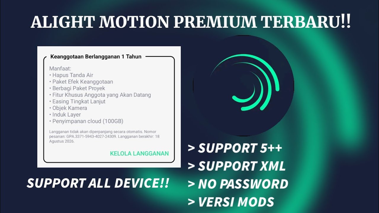 ALIGHT MOTION PREMIUM VIP || NO PASSWORD || VERSI TERBARU 😋 - YouTube