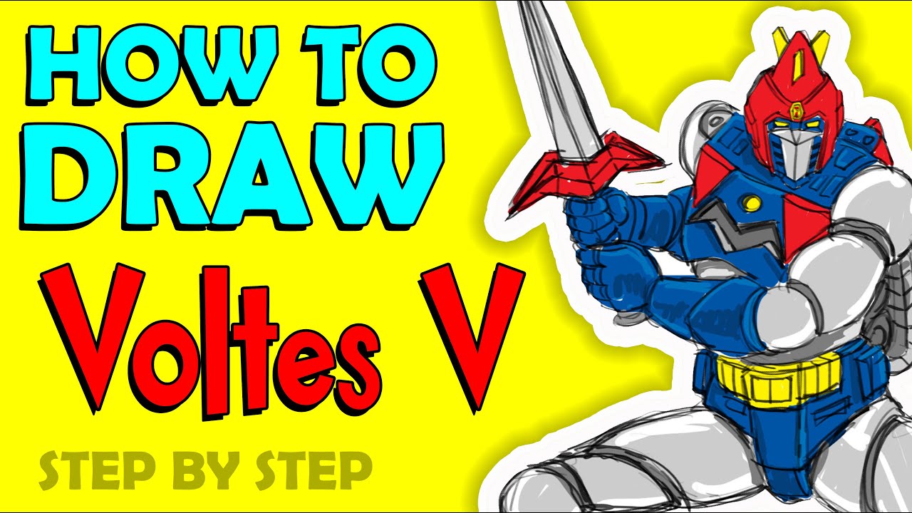 How to draw Voltes V with sword - YouTube