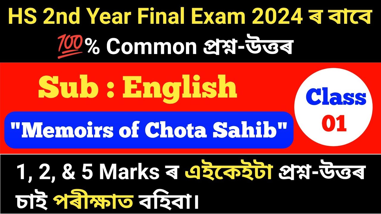 HS 2nd Year English Common Questions -Answer 2024/ HS 2nd Year English ...