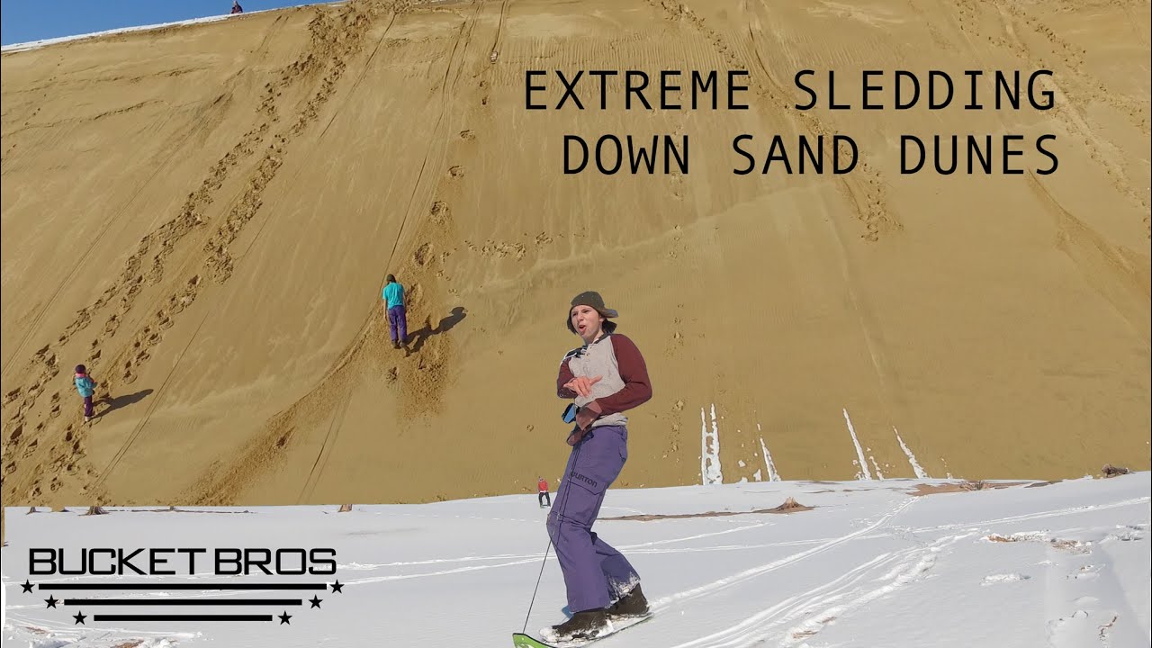 EXTREME Sledding Down Sand Dunes - YouTube