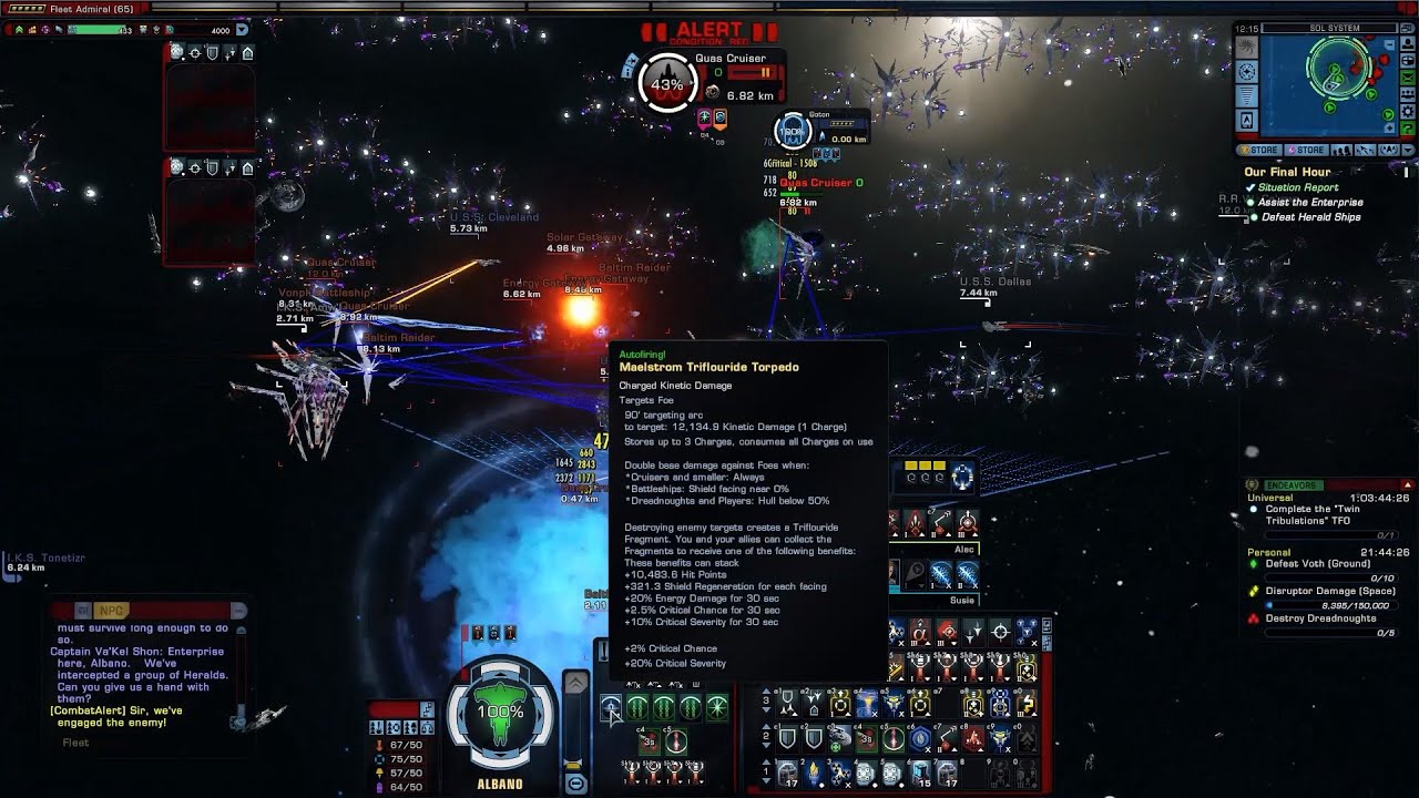 Maelstrom Triflouride torpedo launcher test in Star Trek Online (STO ...