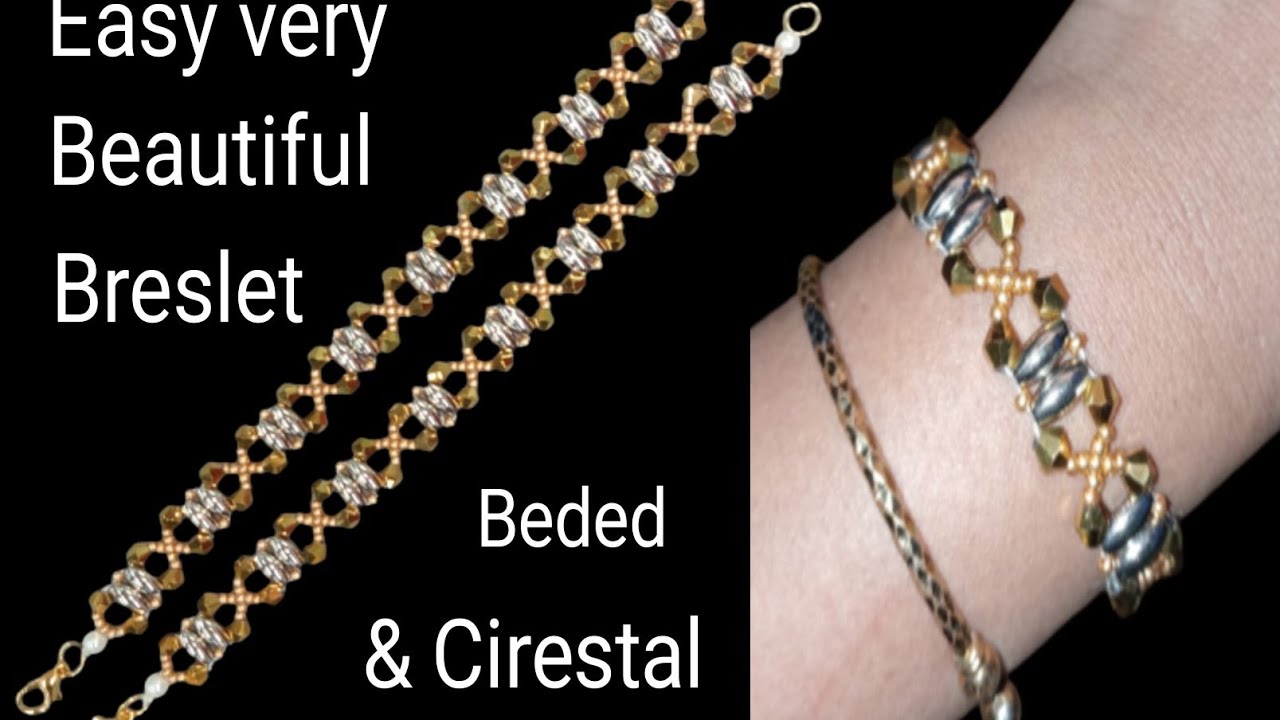Easy Beautiful Breslet || Beded & Cirestal Breslet || Handmade Jewelrys ...