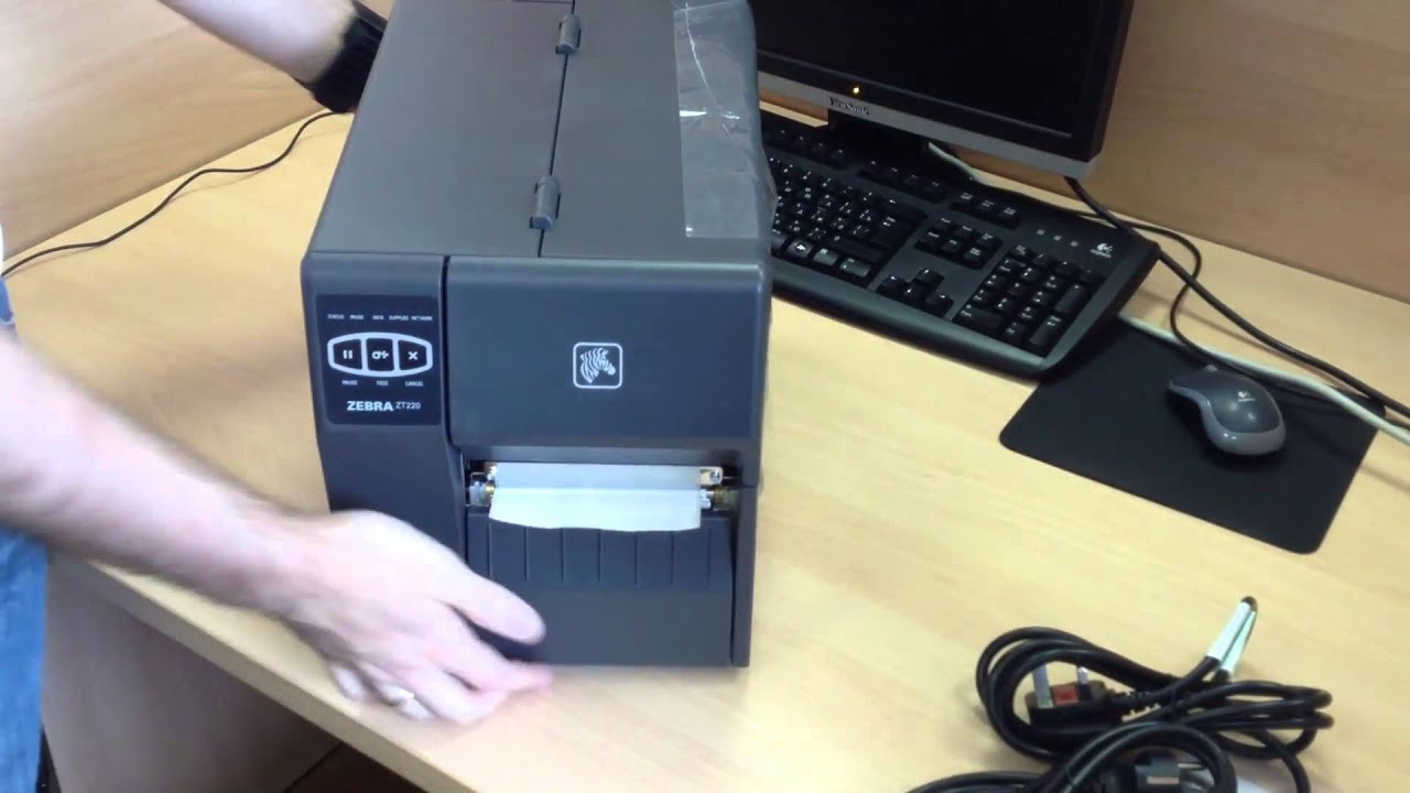 Unpacking the Printer Zebra ZT220 - YouTube