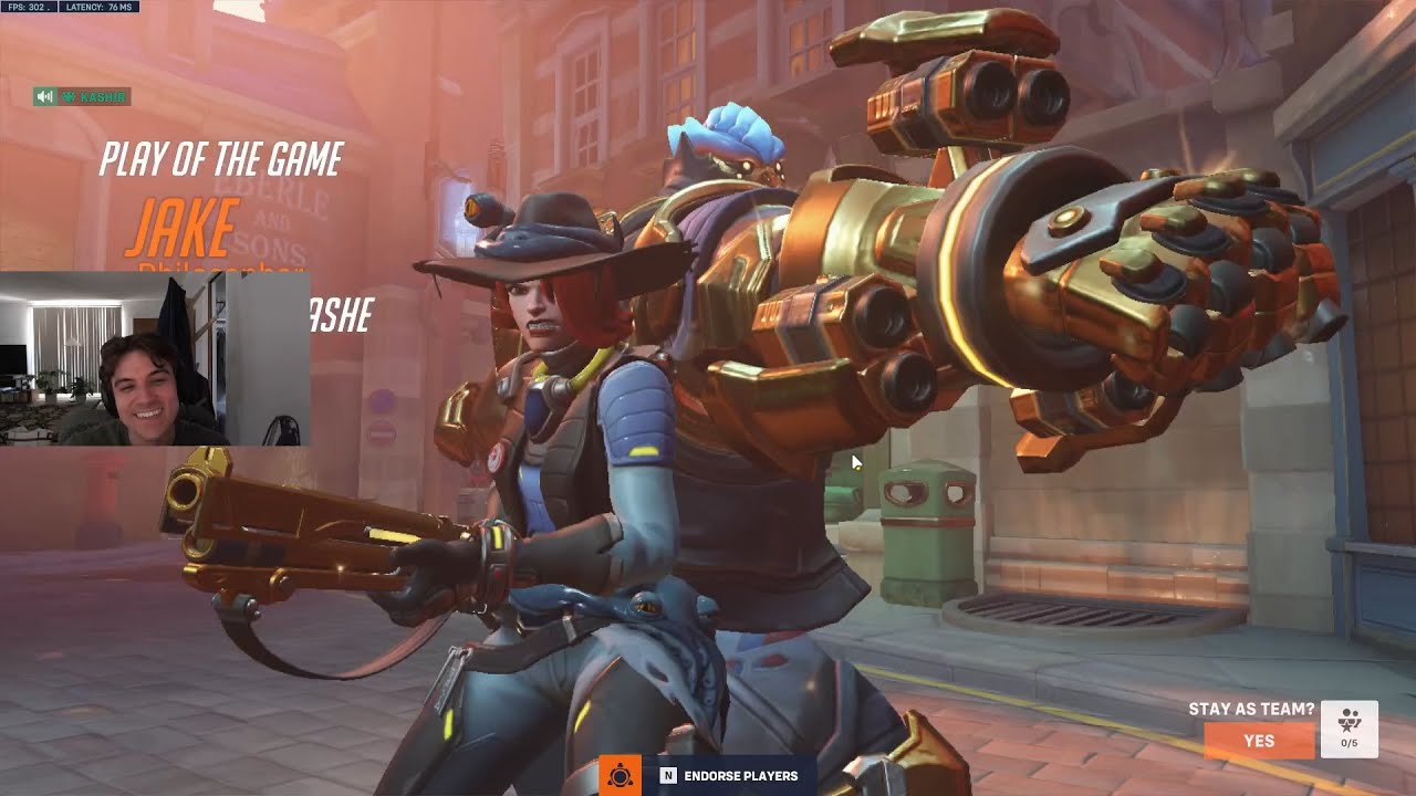 POTG! JAKE INSANE ASHE GAMEPLAY! JAKE + VIOLET VS EMONGG! OVERWATCH 2 ...