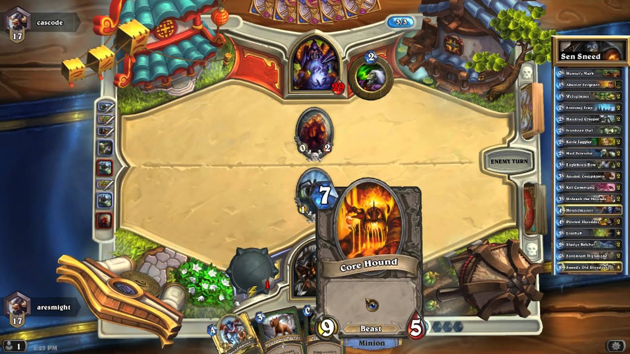 Hearthstone Ranked play Sen Sneed Hunter deck. - YouTube