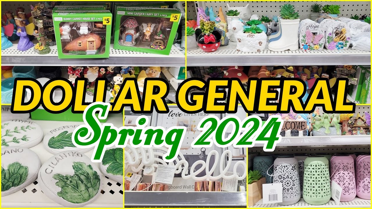 DOLLAR GENERAL NEW SPRING DECOR 2024 SHOP WITH ME - YouTube