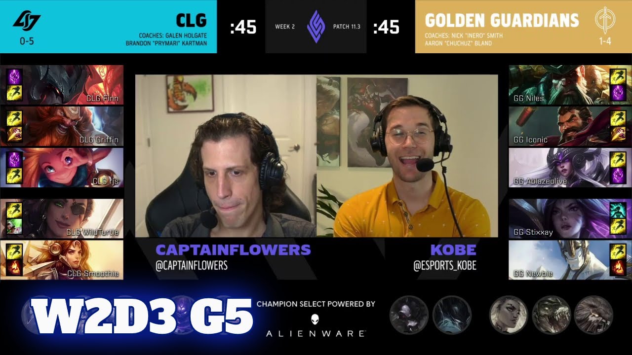 CLG vs Golden Guardians | Week 2 Day 3 S11 LCS Spring 2021 | CLG vs GG ...