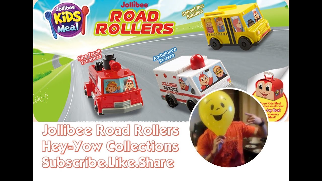 August 2015 Jollibee Kiddie meal toys featuring Road Rollers #Jollibee ...