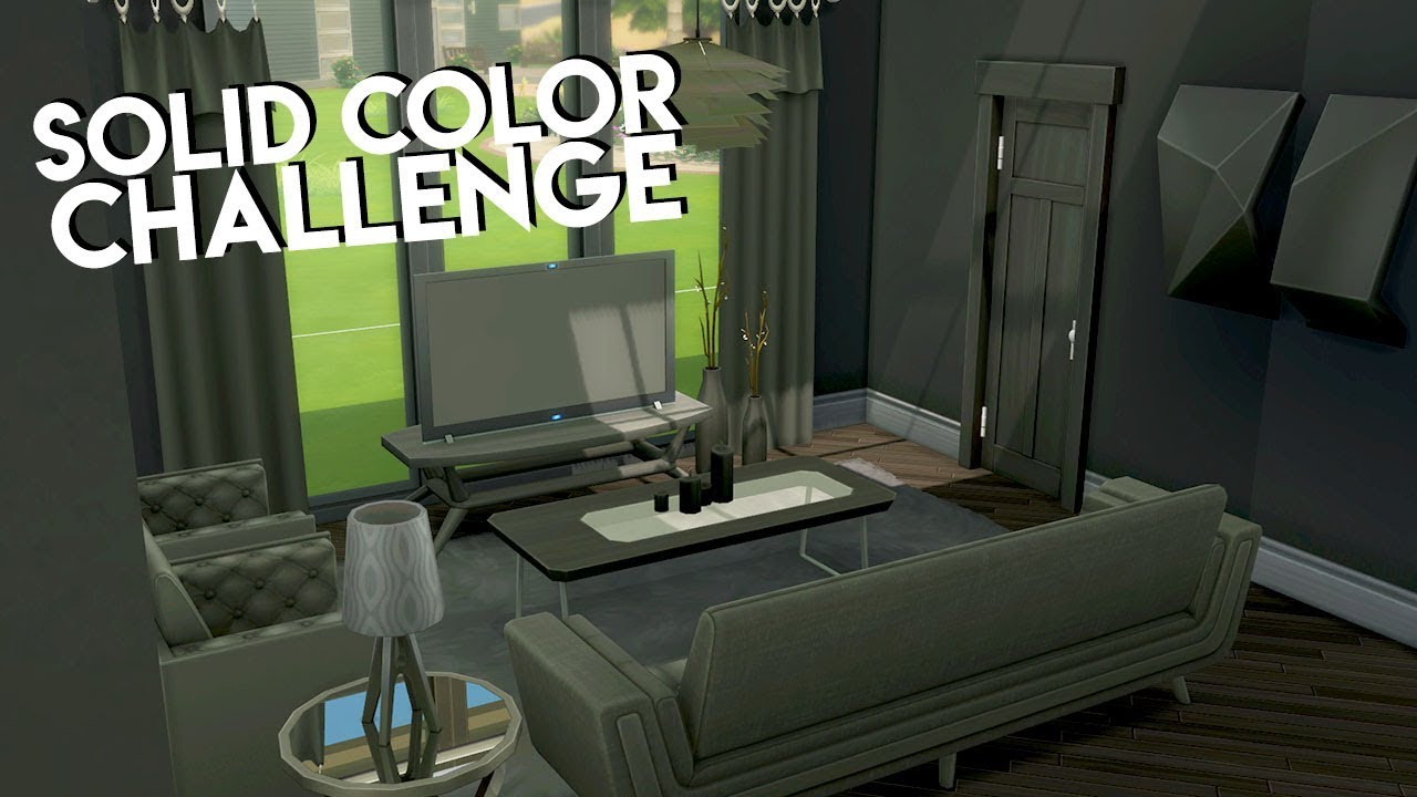 SOLID COLOR CHALLENGE // The Sims 4: Speed Build - YouTube