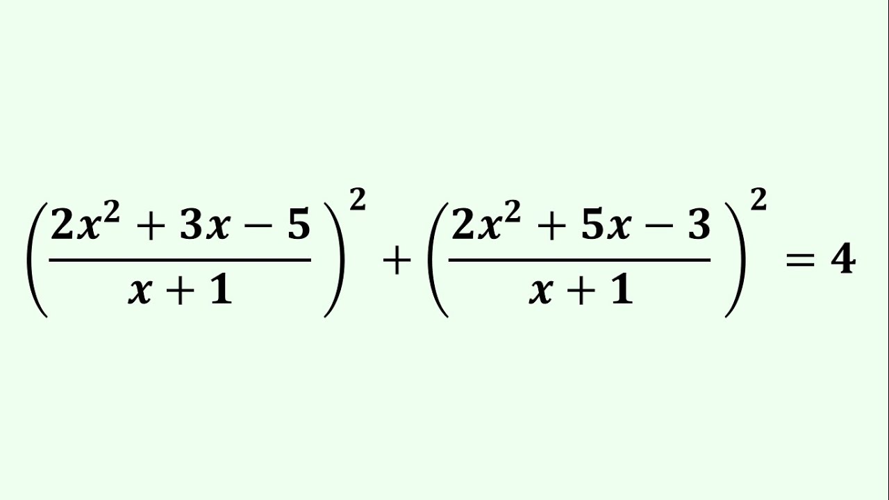 A Nice Rational Equation Solved with Substitution | Math Olympiad - YouTube