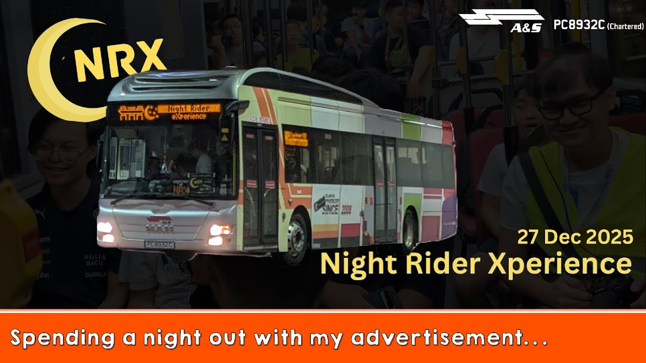 Spending a night out with the bus advertisement I made (NRX Night Rider ...