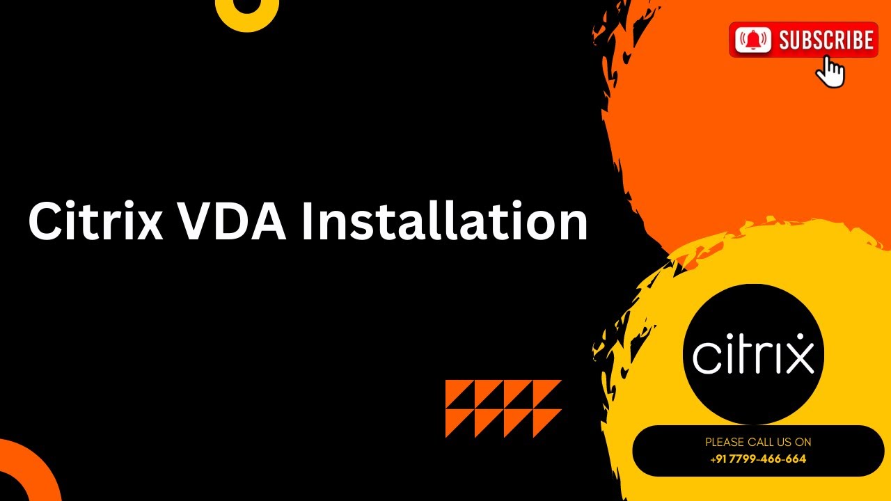 Citrix VDA Installation - YouTube