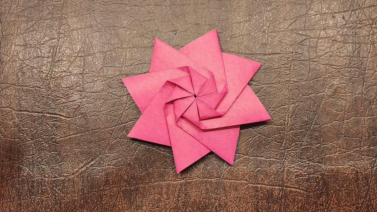 origami vortex pinwheel (original model) - YouTube