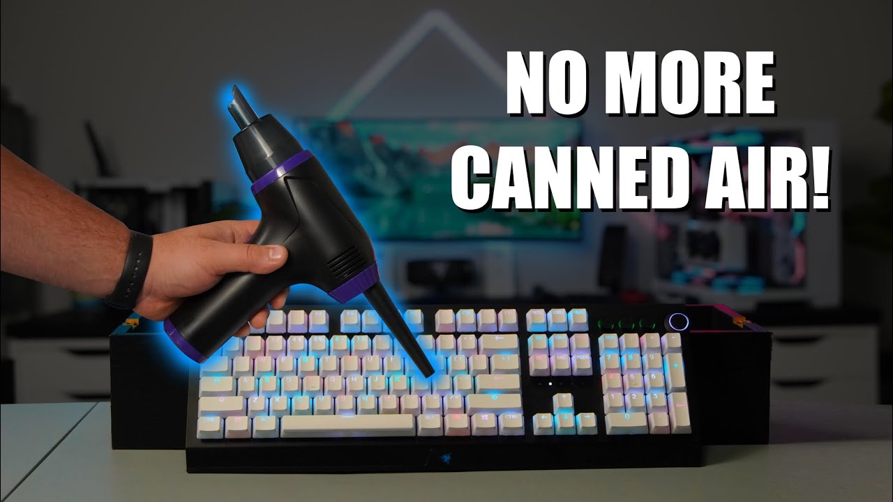 2-in-1 Rechargeable Keyboard Duster & Vacuum Overview - YouTube