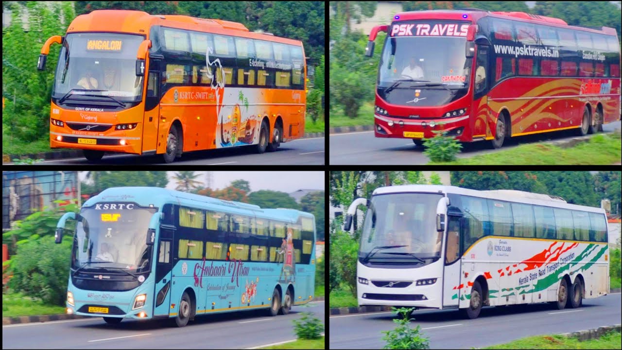 HIGH SPEED 𝐕𝐎𝐋𝐕𝐎 Multi Axle 𝗕𝗨𝗦 Collection in Highways. - YouTube