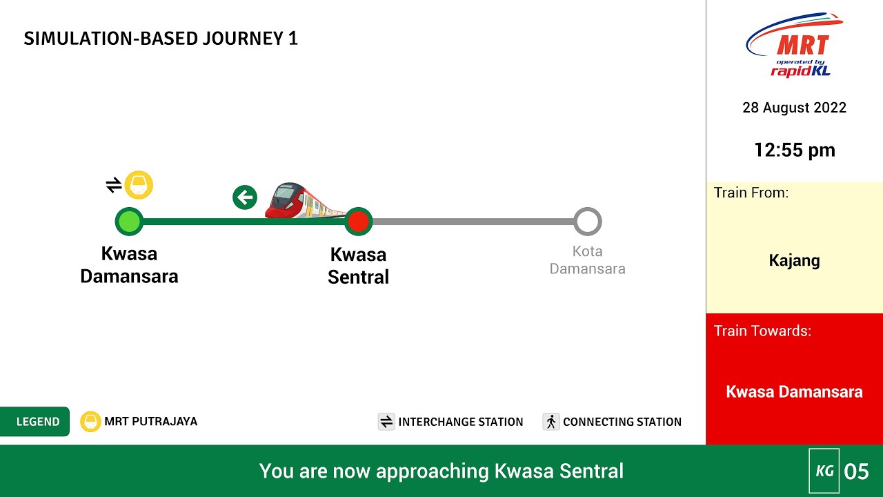 MRT Putrajaya trains on MRT Kajang: Kwasa Sentral to Kwasa Damansara ...