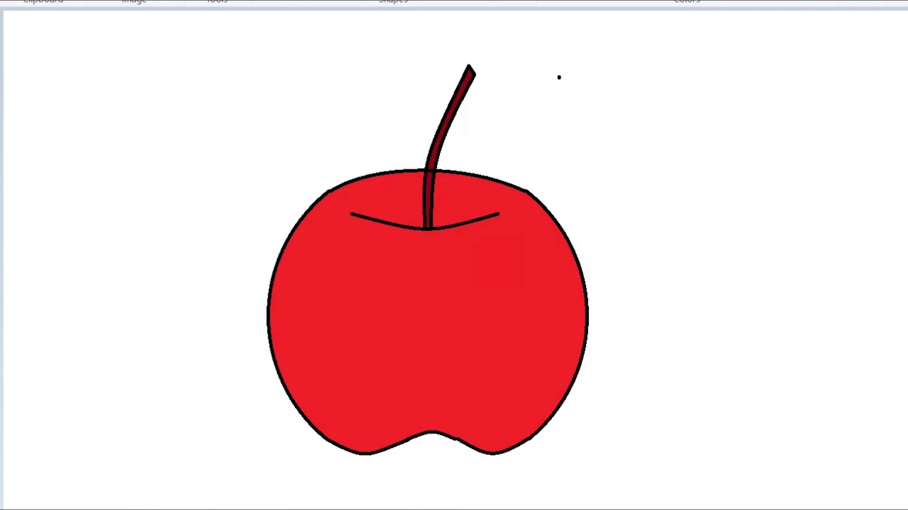 DRAWING AN APPLE IN MS PAINT - YouTube