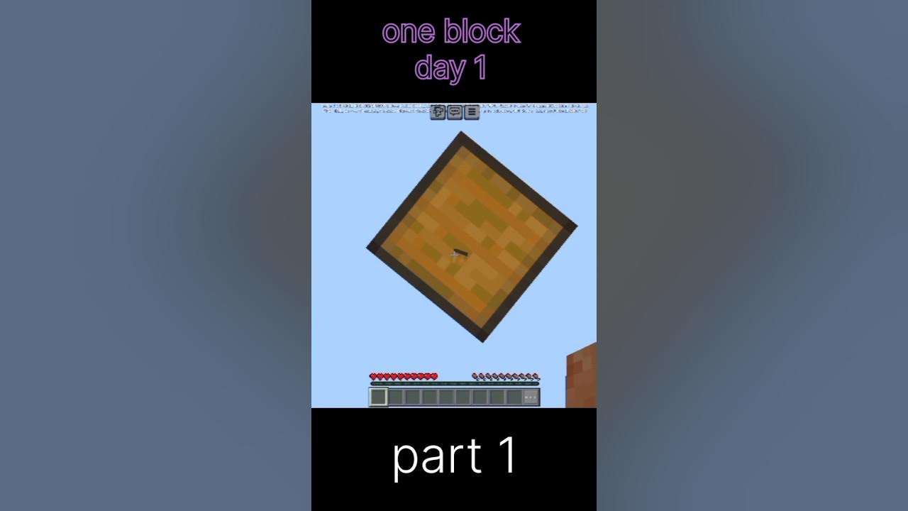Minecraft 1 block series day 1 part 1 - YouTube