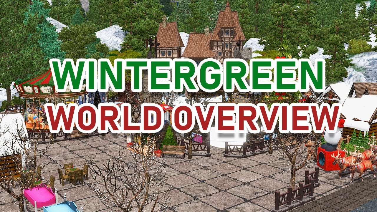 NEW AMAZING HOLIDAY WORLD! Wintergreen The Sims 3 World Overview - YouTube