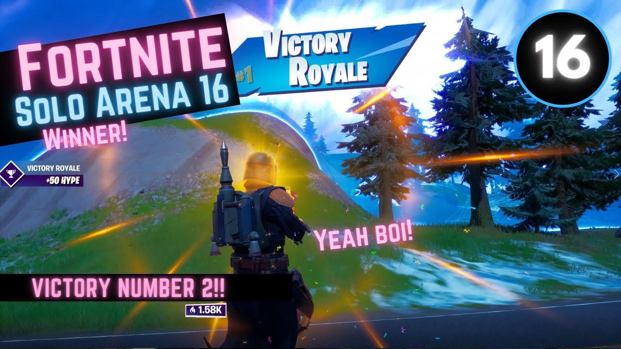 Fortnite Arena Solo 16 - Victory Number 2!! - On My Way To Contender ...