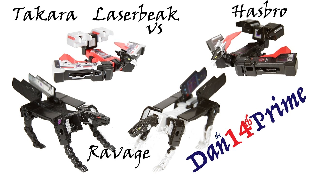 Ravage Laserbeak Transformers Headmaster Legends 37 and 38 vs Hasbro ...