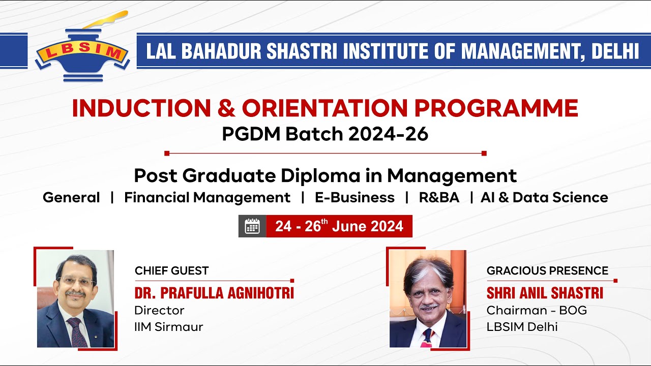 Induction & Orientation Programme - Day 1 (24th June 2024) - YouTube