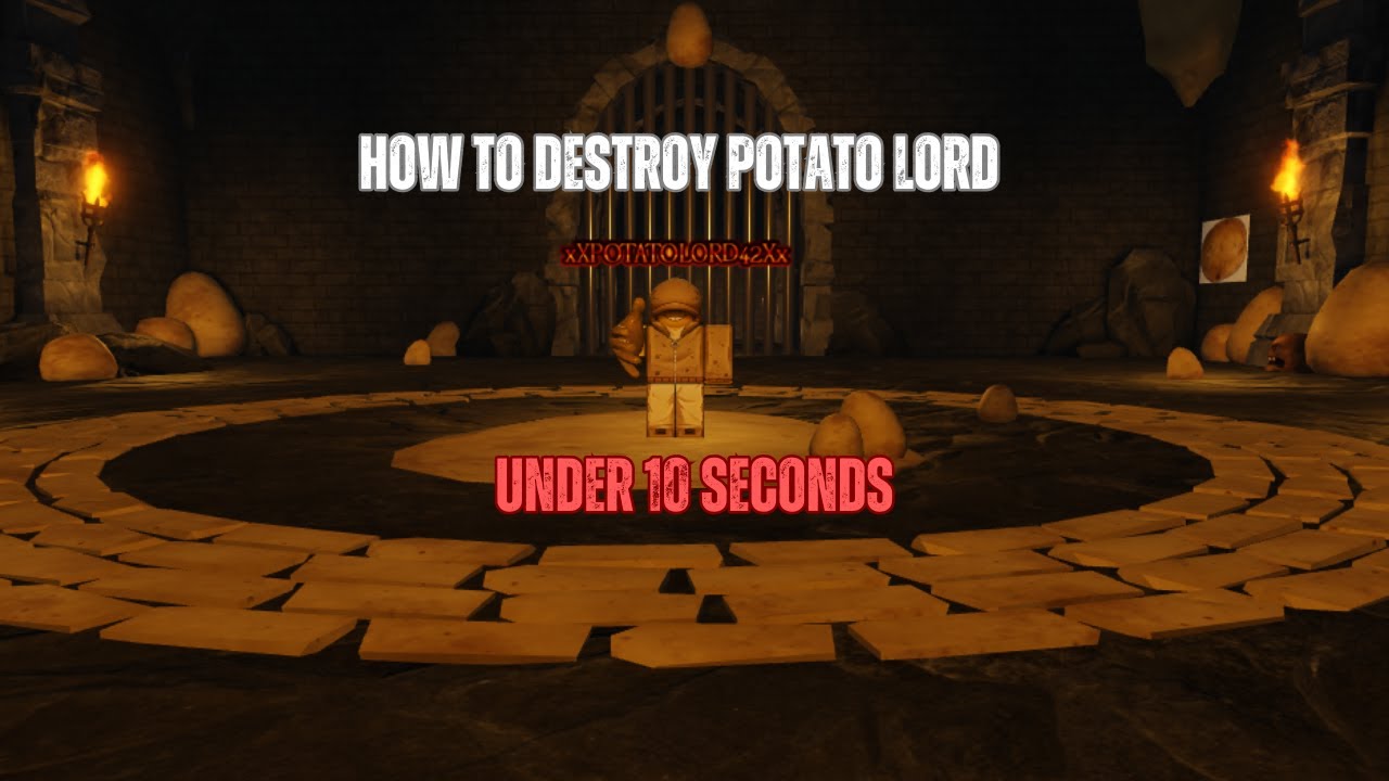 How to destroy potato lord under 10 seconds in slap battles - YouTube