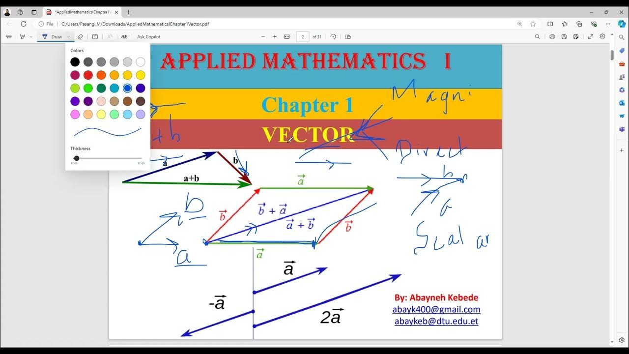Mathematics AS / AL Cambridge / Edexcel Lessons 1 - Introduction to Vectors - YouTube