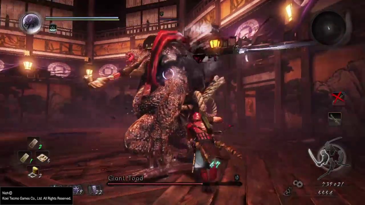 Nioh - The Giant 🐸 Toad - Frog boss fight - strategy - YouTube