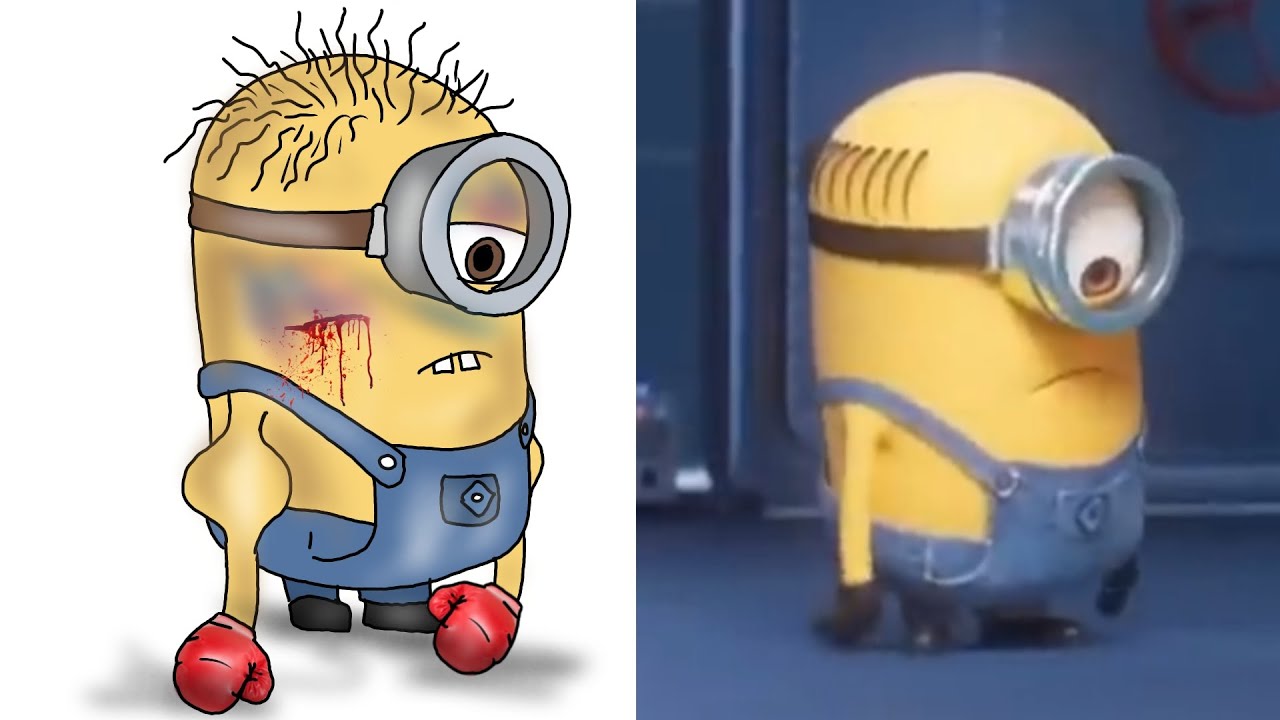 Despicable Me 3 Drawing Meme - Tones and I | Minions in Jail Scene ...