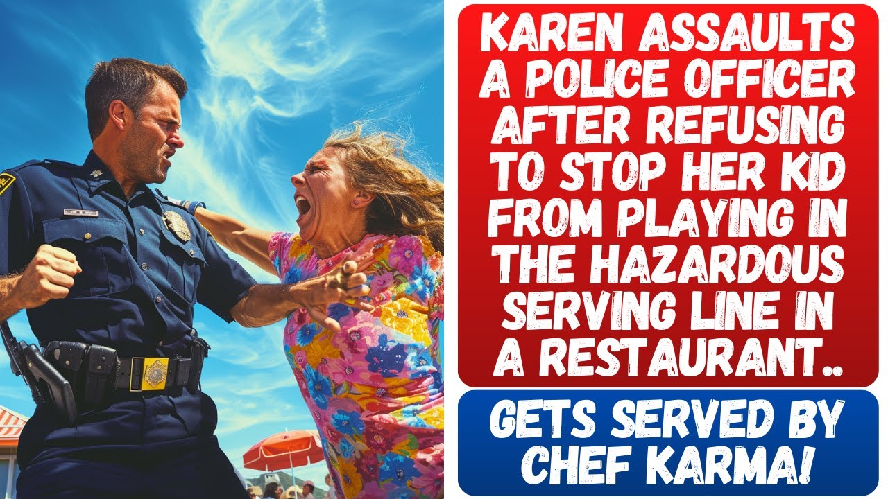 Karen Assaults A Cop After Refusing To Stop Her Kid From Playing Near ...