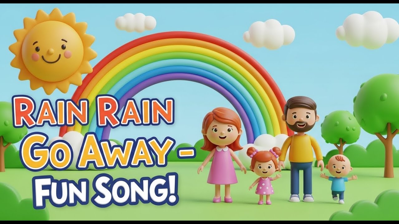 Rain Rain Go Away – Happy Family Song | 3D Animation for Kids | Sing ...