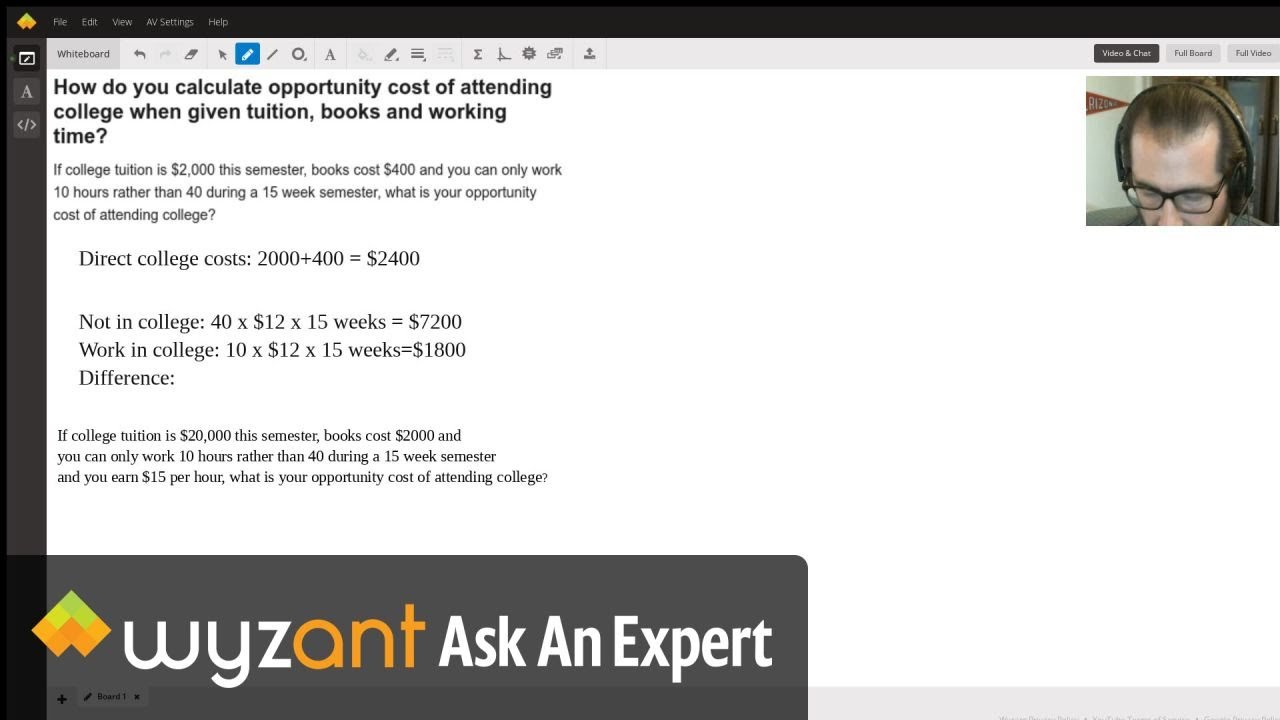 How To Calculate Opportunity Cost Of Attending College Given Tuition How To Calculate Opportunity Cost Of Attending College Given Tuition