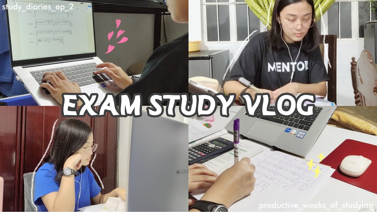 Exam Study Vlog 📚💕 | lots of studying, exams, new laptop, memorizing ...