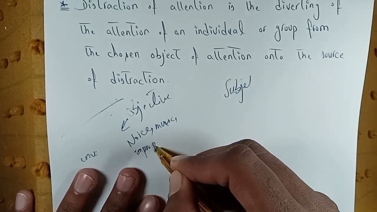 Distraction of Attention | Easy Method to Understand | Psychology | Vid ...