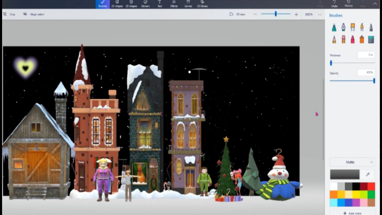 MY PAINT 3D | SNOW PLACE | DRAWING | GELSCORN VLOG - YouTube