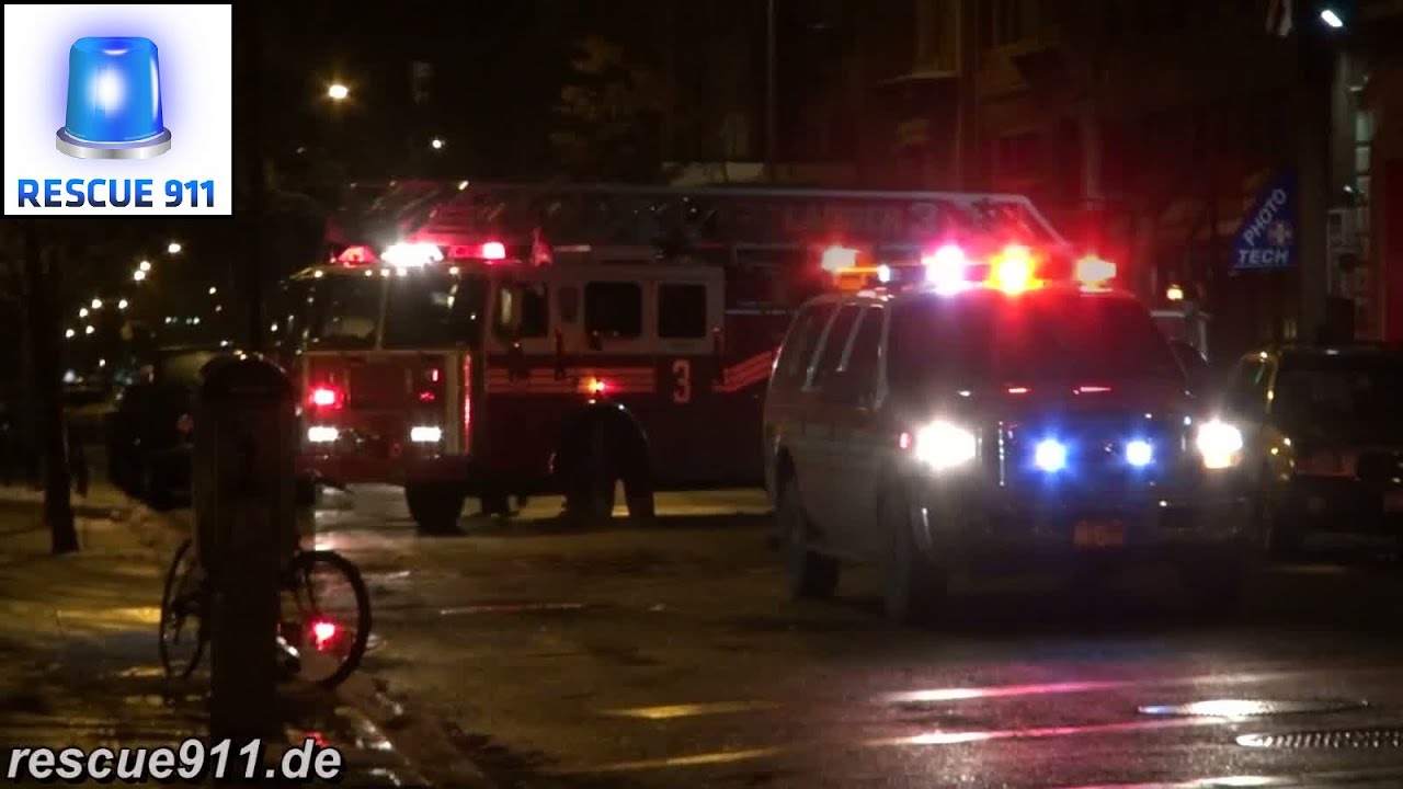 FDNY Battalion 6 + Ladder 3 - YouTube