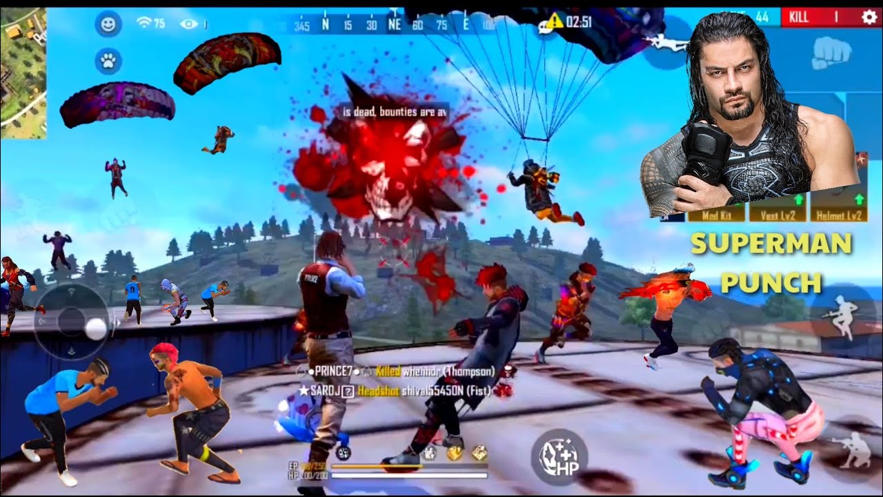 FREE FIRE ONLY FACTORY - KING OF FACTORY ROOF - BACK TO BACK HEADSHOT ...